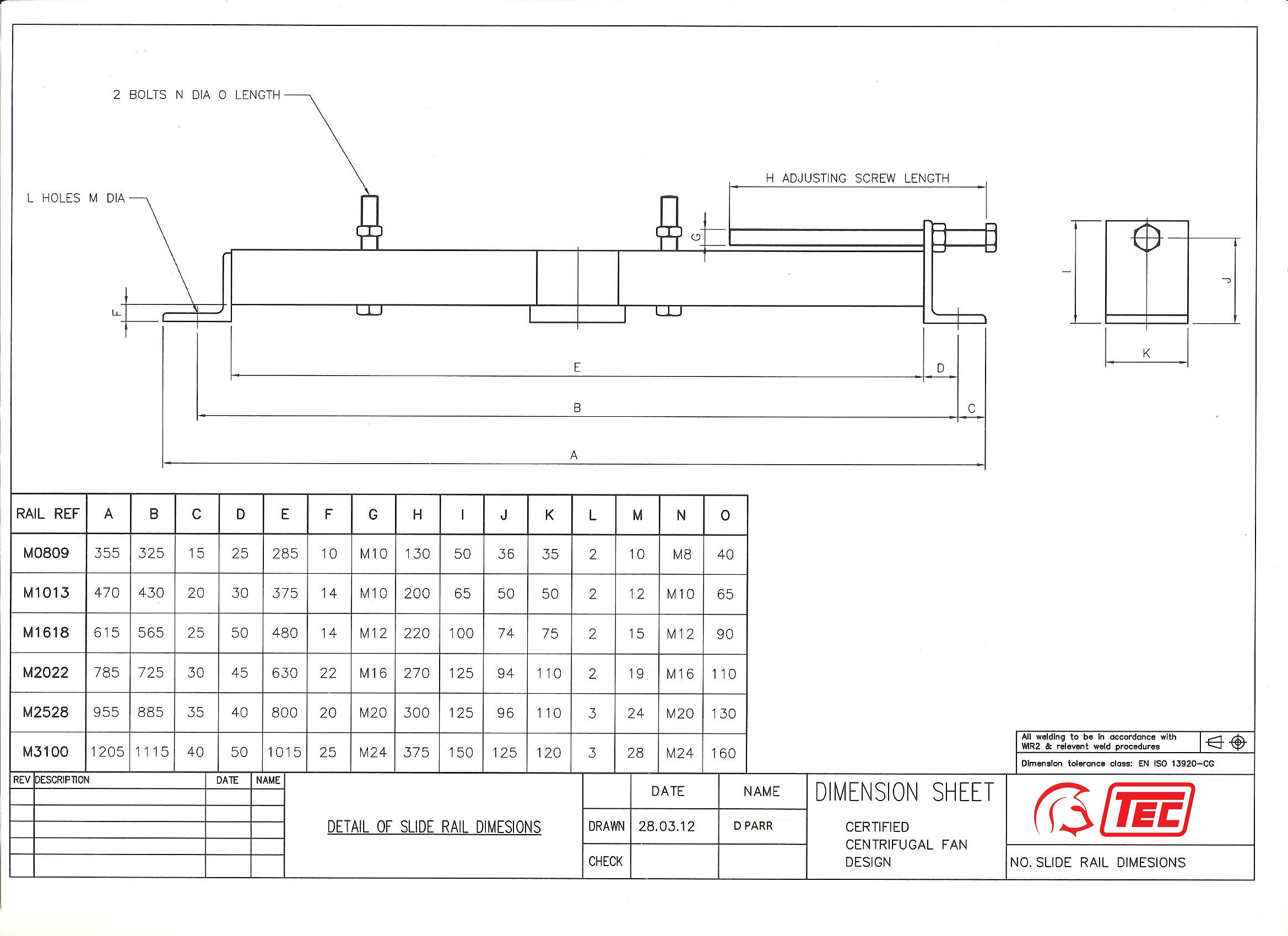 Electric Motor Slide Rails MSR80-90 - Ashley Bearings Ltd