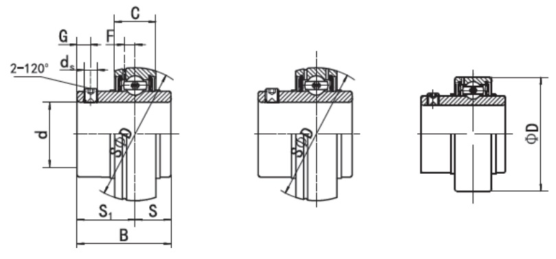 SUC203 17mm Stainless Steel Bearing Insert - Ashley Bearings Ltd