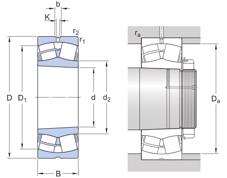 22218EK/C3 SKF Spherical Roller Bearing 90mm x 160mm x 40mm - Ashley ...