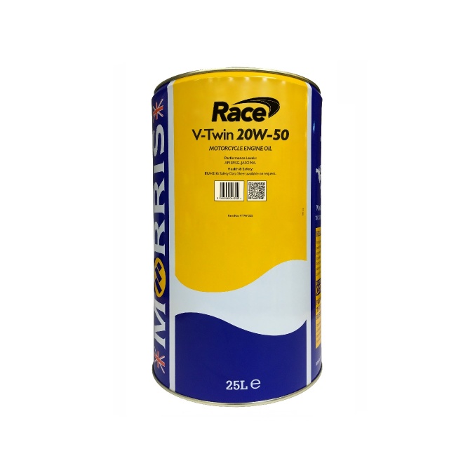 MORRIS Race V-Twin 20W-50 - 4 Stroke Motorcycle Engine Oil - 25 Litres ...