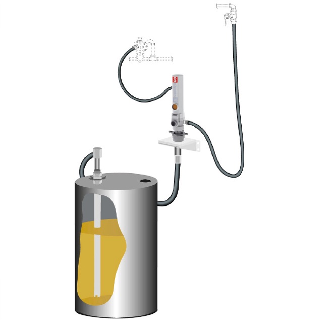 379300 SAMOA Pumpmaster 2 - 3:1 Ratio Air Operated Drum Bung Mounted ...