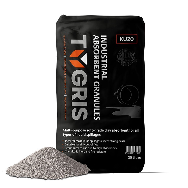 TYGRIS Industrial Absorbent Granules 20L - KU20 (Pallet of 70 Bags ...