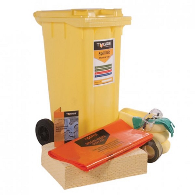 TYGRIS 2-Wheeled Chemical Spill Kit 90L - SK90(U) - Ashley Bearings Ltd